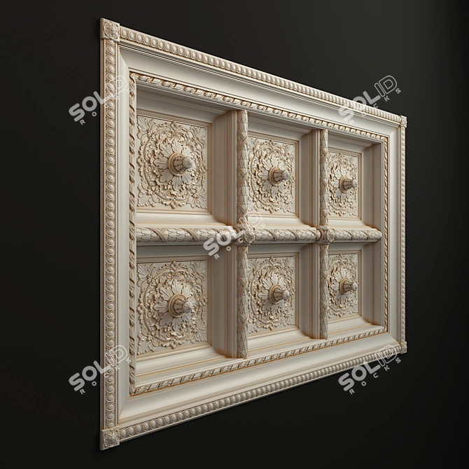 Modern Caisson Ceiling Design 3D Model - SolidRocks.net