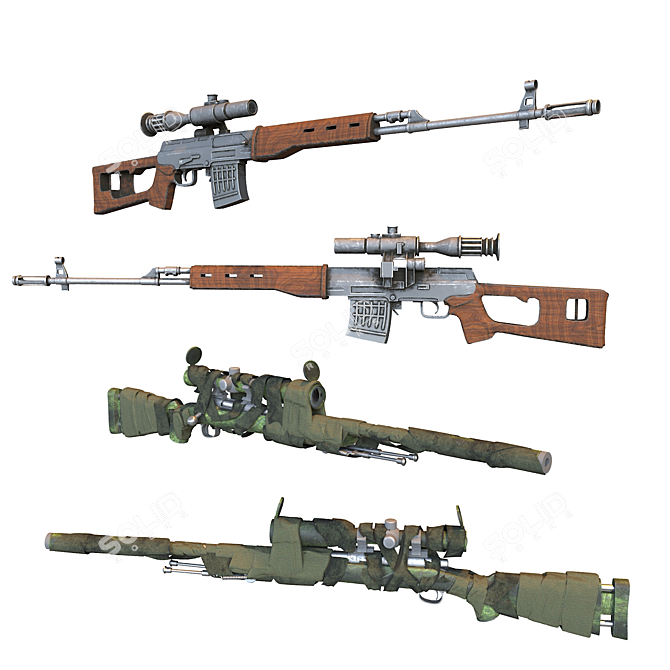 Elite Sniper Collection: Precision Weaponry Powerhouse 3D Model ...