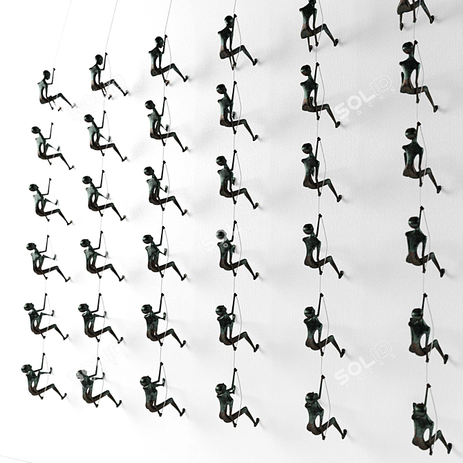 Climbing Figure Wall Sculpture 3D Model - SolidRocks.net