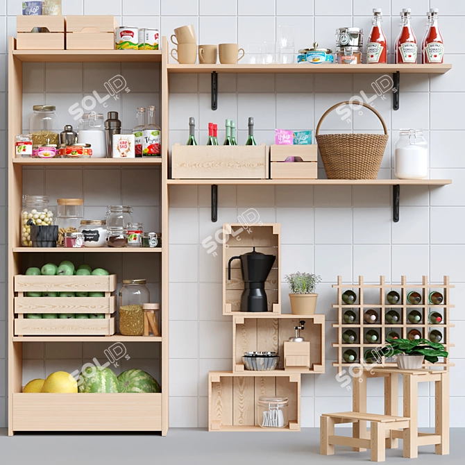 Pantry Essentials: Wine, Alcohol, Food & More! 3D Model - SolidRocks.net