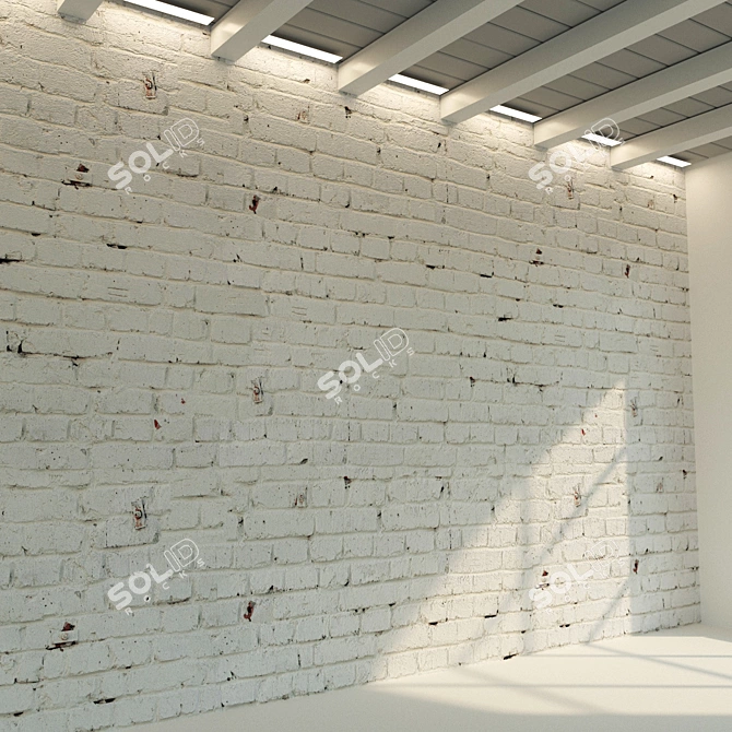 Vintage Brick Wall Texture 3D Model - SolidRocks.net