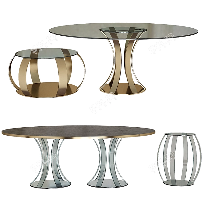 Vintage Barrel Side Table 3D Model - SolidRocks.net