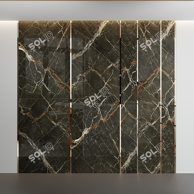 Ares Brass Profile Wall Panel 3D Model - SolidRocks.net