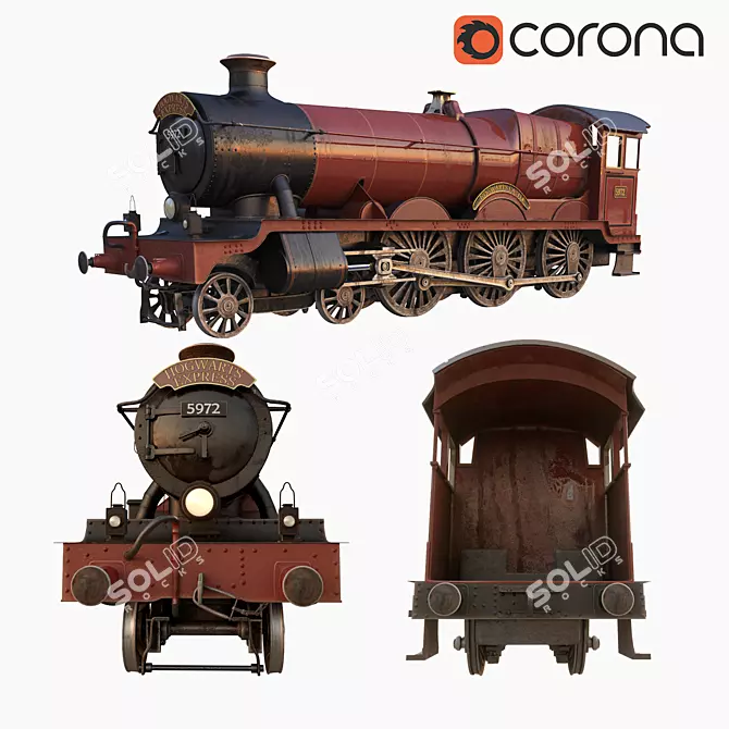 The Magical Hogwarts Express 3D Model - SolidRocks.net