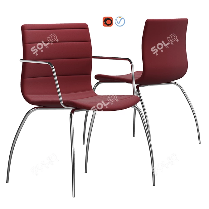 DIEMME MISS Chair: Stackable & Stylish 3D Model - SolidRocks.net