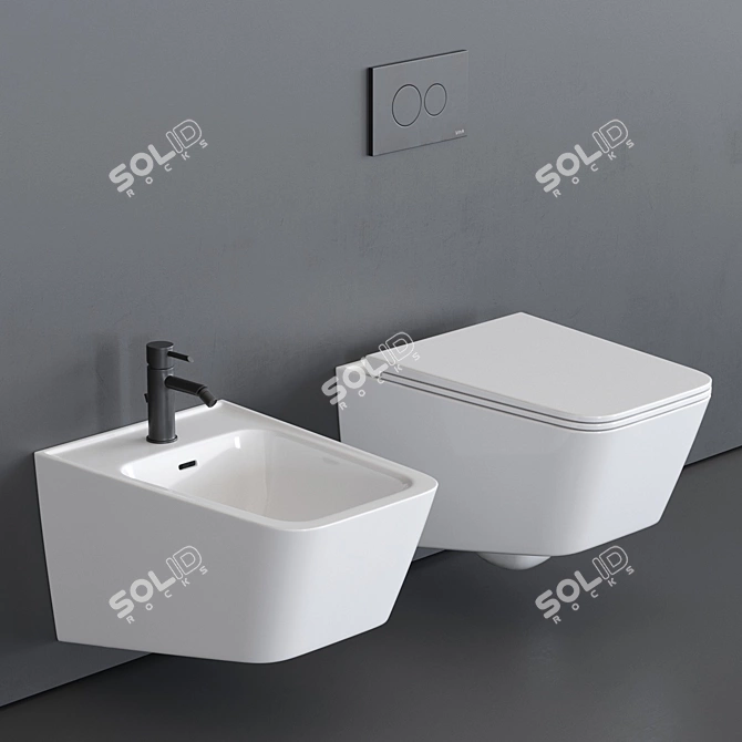 VitrA EQUAL Wall-Hung WC 3D Model - SolidRocks.net