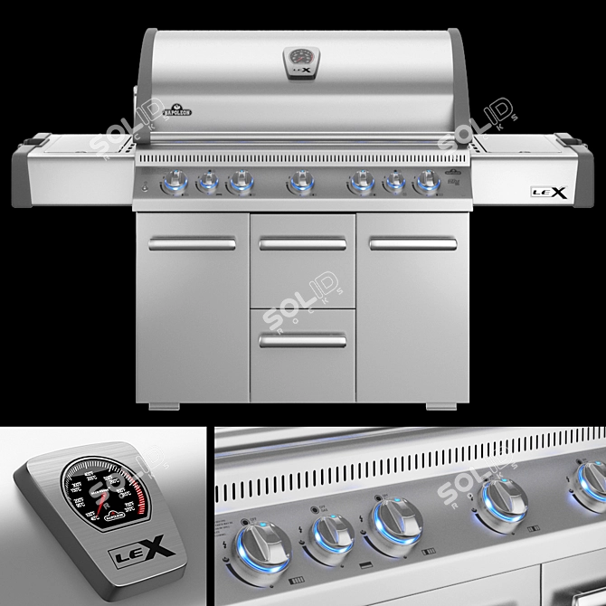 Napoleon LEX 730 RSBI: Ultimate Gas BBQ 3D Model - SolidRocks.net