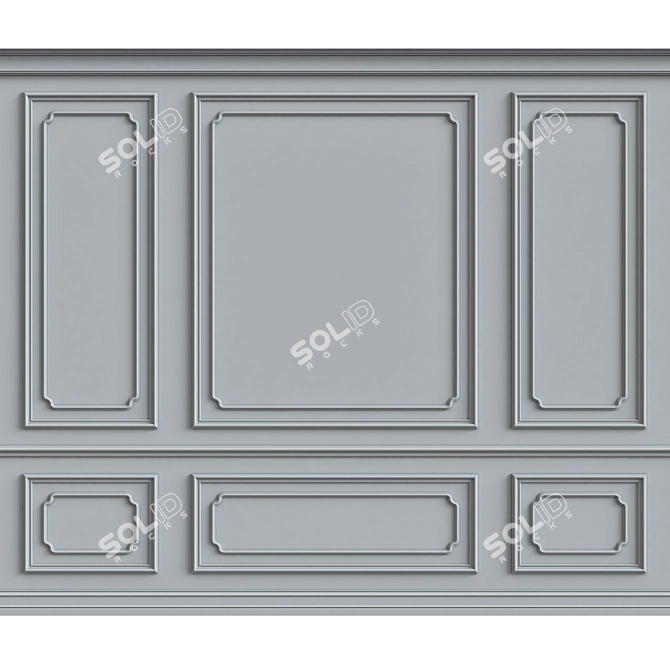 3D Wall Moulding Design 3D Model - SolidRocks.net