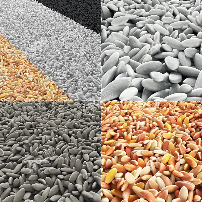 Pebble Oval Low N4: Versatile Textured 3D Model 3D Model - SolidRocks.net