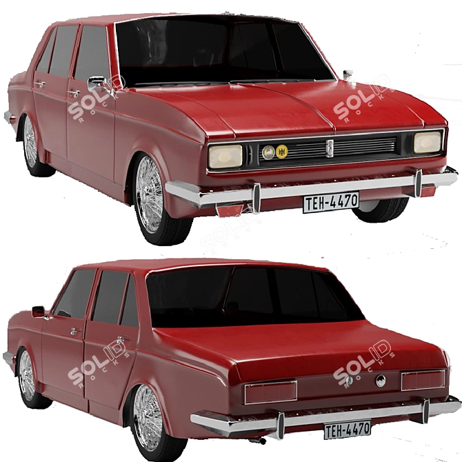 Vintage Iranian Classic Car Peykan 3D Model - SolidRocks.net