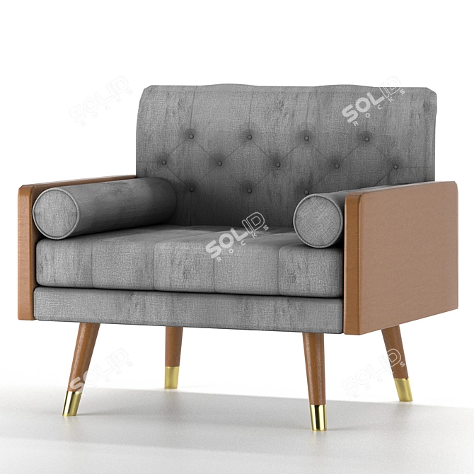 Elegant Eugene Club Chair 3D Model - SolidRocks.net