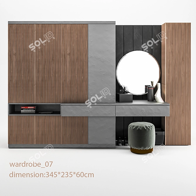 Modern Wardrobe Design 3D Model - SolidRocks.net