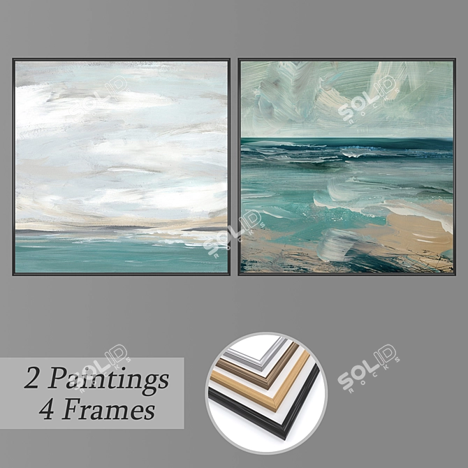 Modern Wall Paintings Set 3D Model - SolidRocks.net
