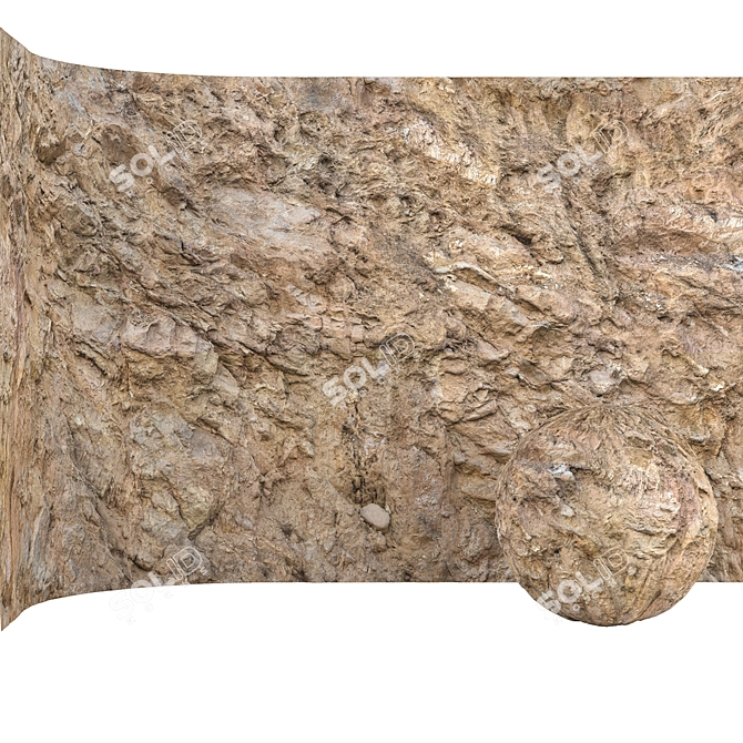8K Tileable Stone Wall Rock Cliff 3D Model - SolidRocks.net