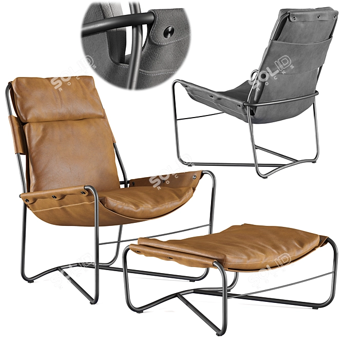 Bug Lounge Chair & Ottoman 3D Model - SolidRocks.net