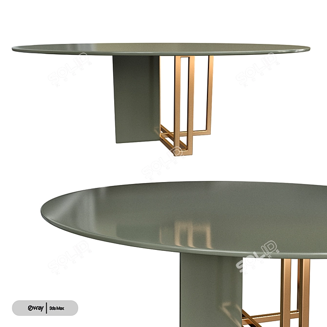 Contemporary Meridiani Plinto Table 3D Model - SolidRocks.net