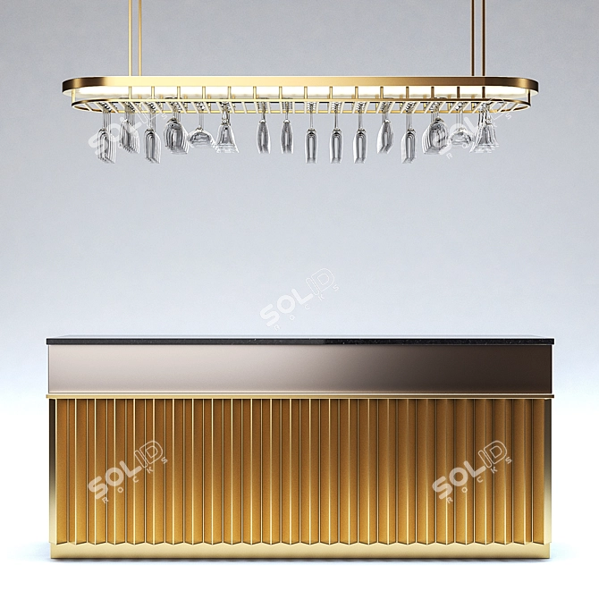 Sleek and Stylish Bar Counter 3D Model - SolidRocks.net