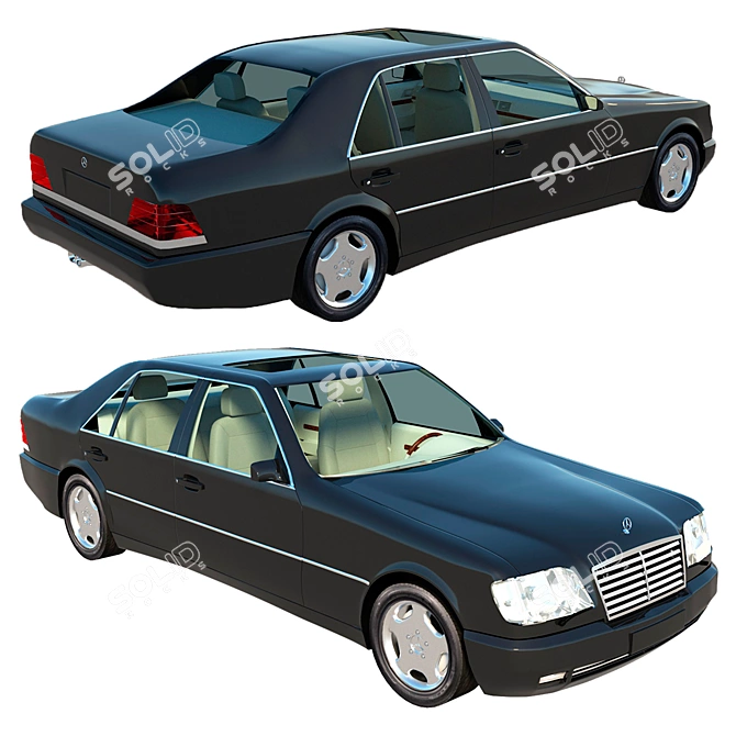 Classic Mercedes w140 - 3D Model 3D Model - SolidRocks.net