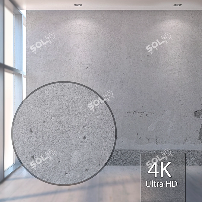 Title: Seamless Plaster Texture 3D Model - SolidRocks.net