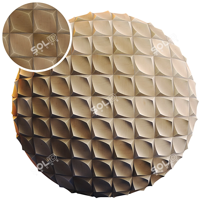 Wooden 3D Panel: PBR Textures, 4K 3D Model - SolidRocks.net