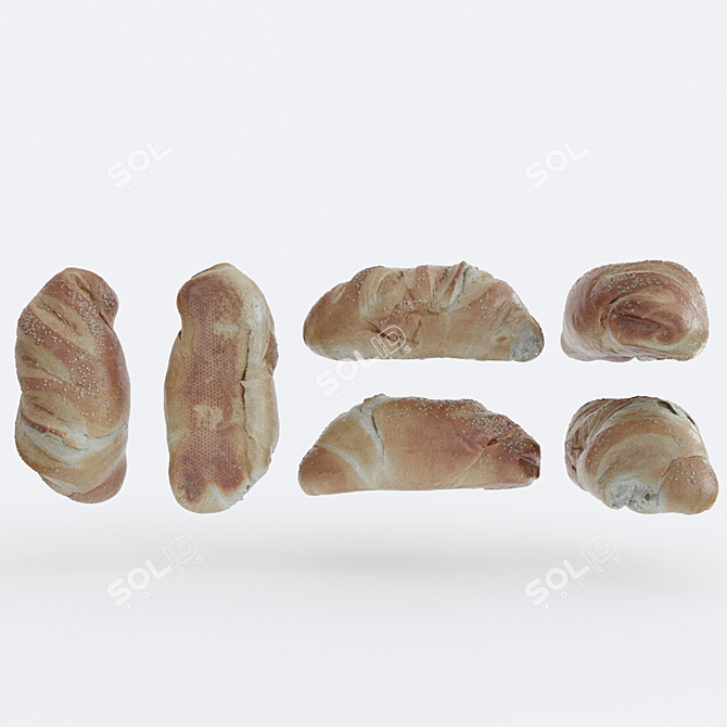 Sesame 3D Bread Model Kit 3D Model - SolidRocks.net