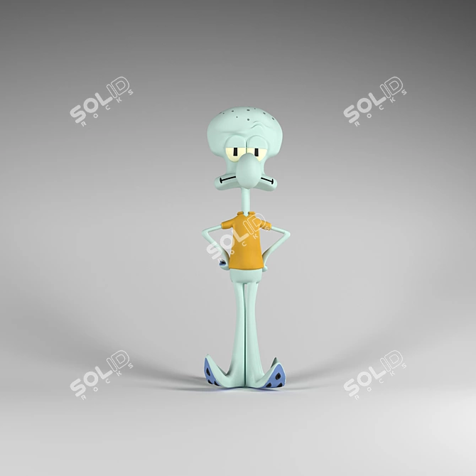 Squidward 3D Model: Corona Render 3D Model - SolidRocks.net