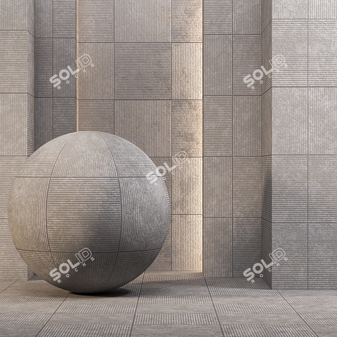 Seamless 4k Concrete Tile Texture 3D Model - SolidRocks.net