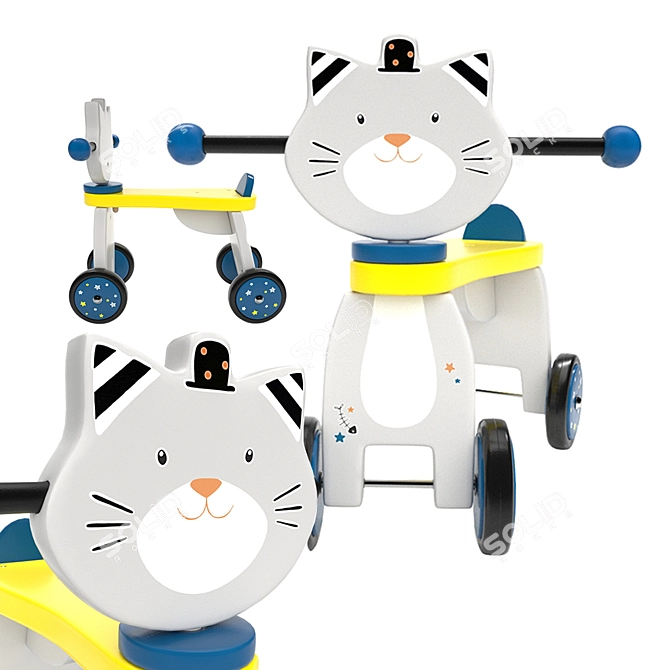 Purrfect Ride: Cat Ride-on Toy 3D Model - SolidRocks.net