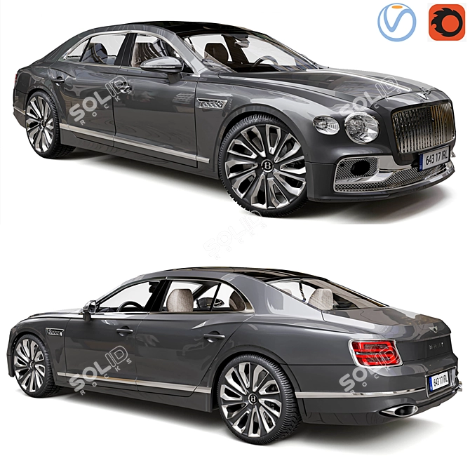 Luxury Reimagined: Bentley Flying Spur 3D Model - SolidRocks.net