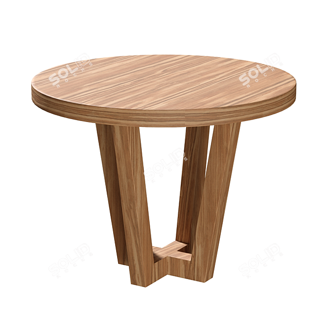 Nahla Dining Table: Modern Elegance 3D Model - SolidRocks.net