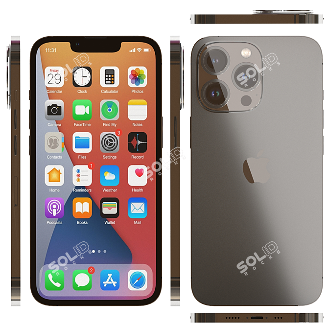 Sleek Apple iPhone 13 Pro 3D Model - SolidRocks.net