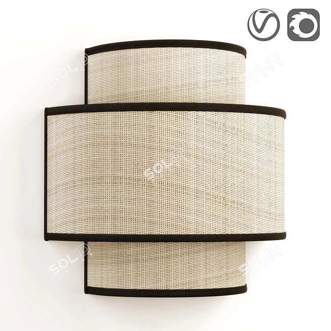 Natural Jute Wall Sconce, Elegance 3D Model - SolidRocks.net