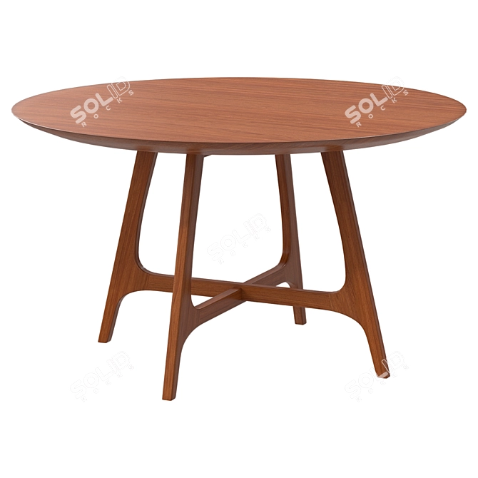 Round Larsen Dining Table 3D Model - SolidRocks.net