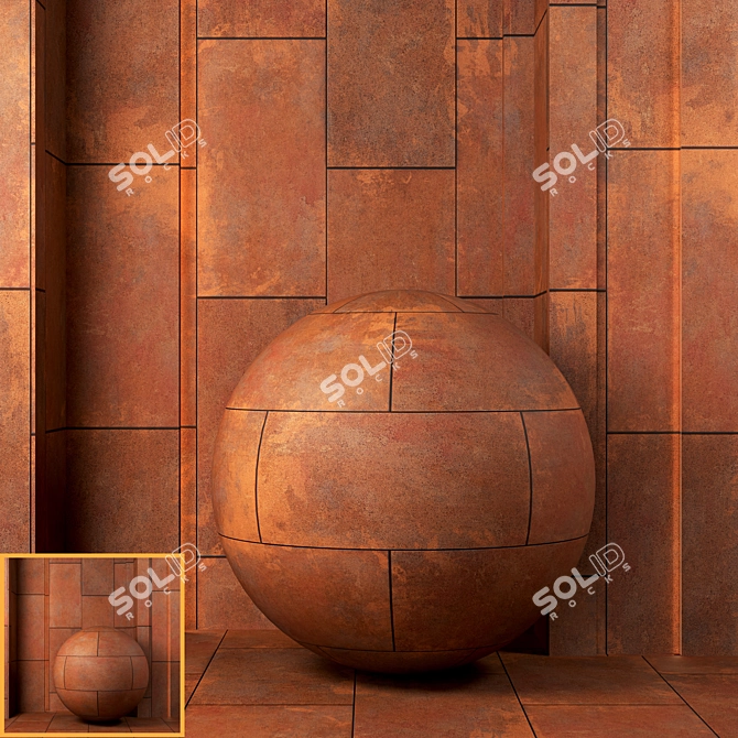 4k Corten Steel Panel Textures 3D Model - SolidRocks.net