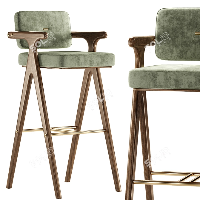 Contemporary Bernard Bar Chair by Mezzo 3D Model - SolidRocks.net