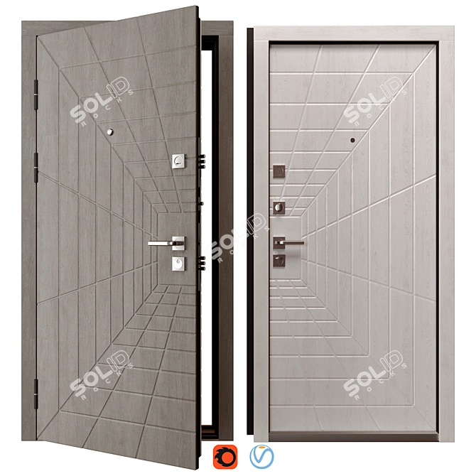 Matrix Bear Metal Door 3D Model - SolidRocks.net