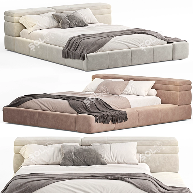 Modern Sleek Bed Design, 3D Render 3D Model - SolidRocks.net