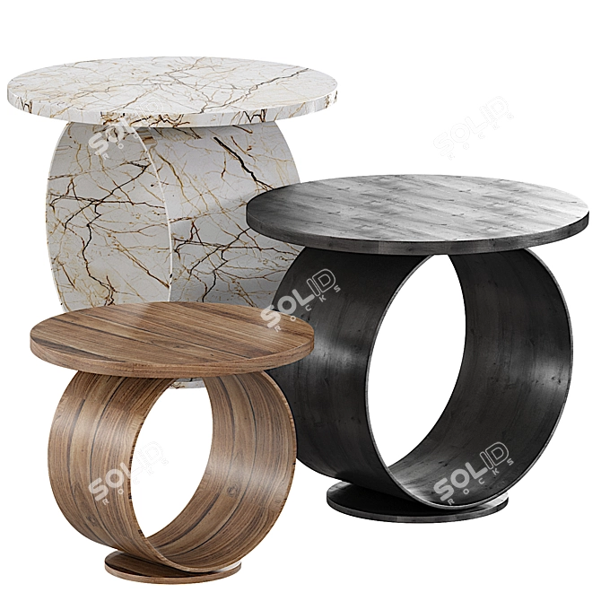 Modern Round Coffee Table Design 3D Model - SolidRocks.net