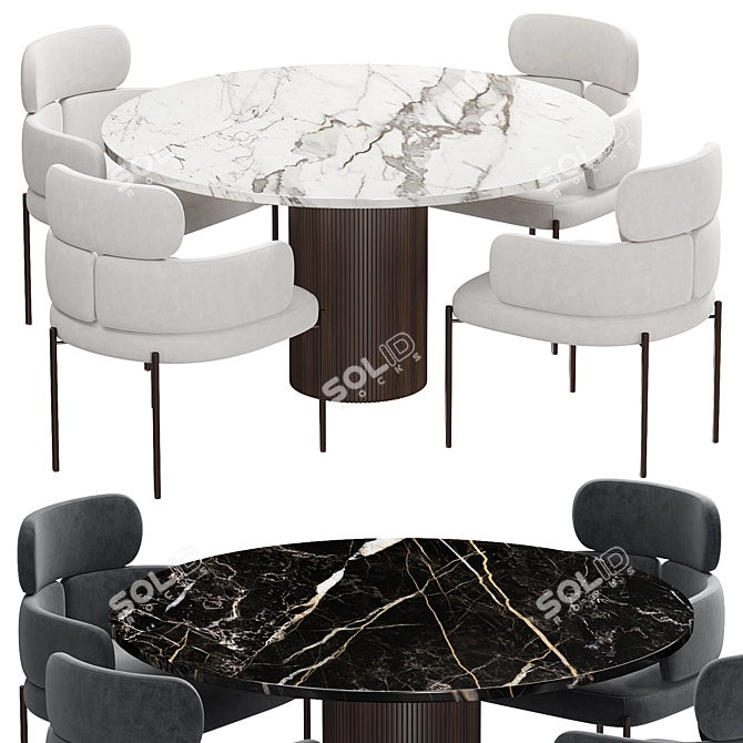 Modern 2015 Ostinato Dining Table 3D Model - SolidRocks.net