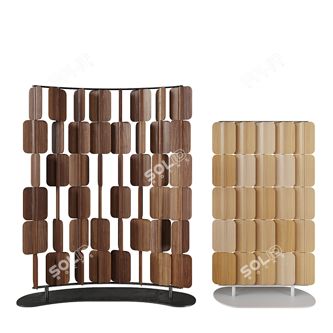 Rotating Wooden Panel Partition 3D Model - SolidRocks.net