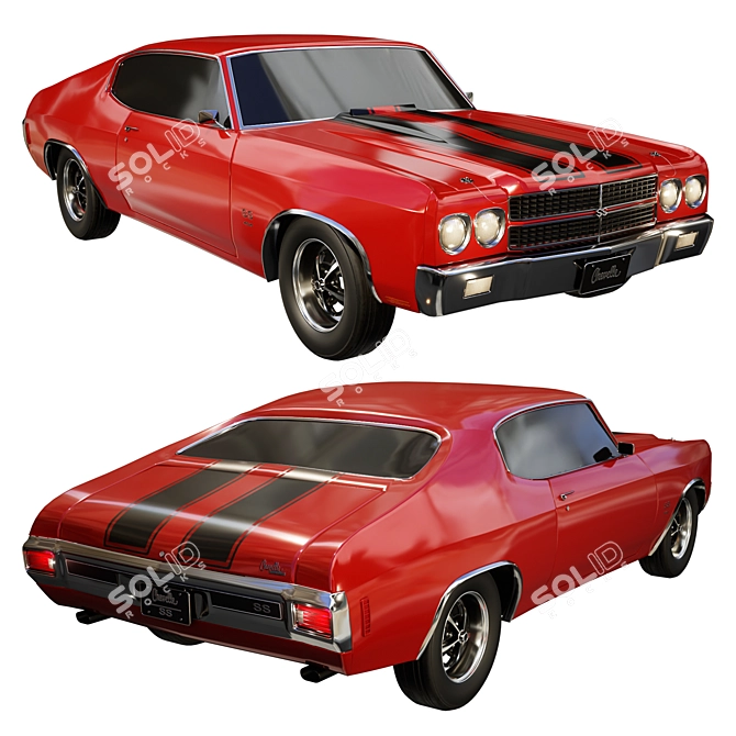1970 Chevrolet Chevelle SS Model 3D Model - SolidRocks.net