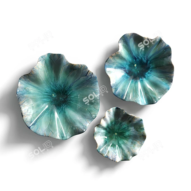 Aqua Ceramic Wall Decor 18 3D Model - SolidRocks.net