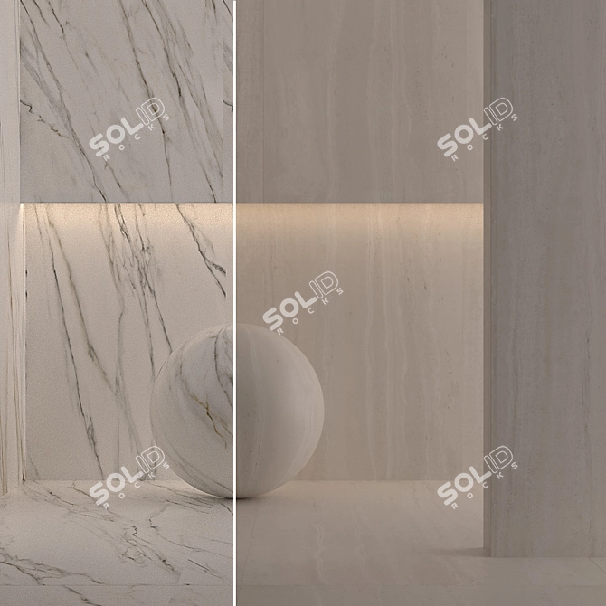 Large Format Laminam Calacatta Gold 3D Model - SolidRocks.net