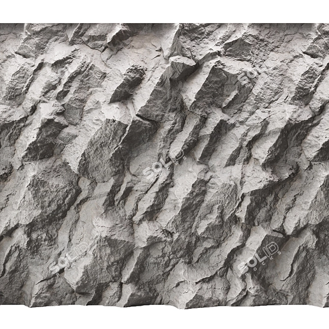 Rock Cliff Wall Material Kit 3D Model - SolidRocks.net