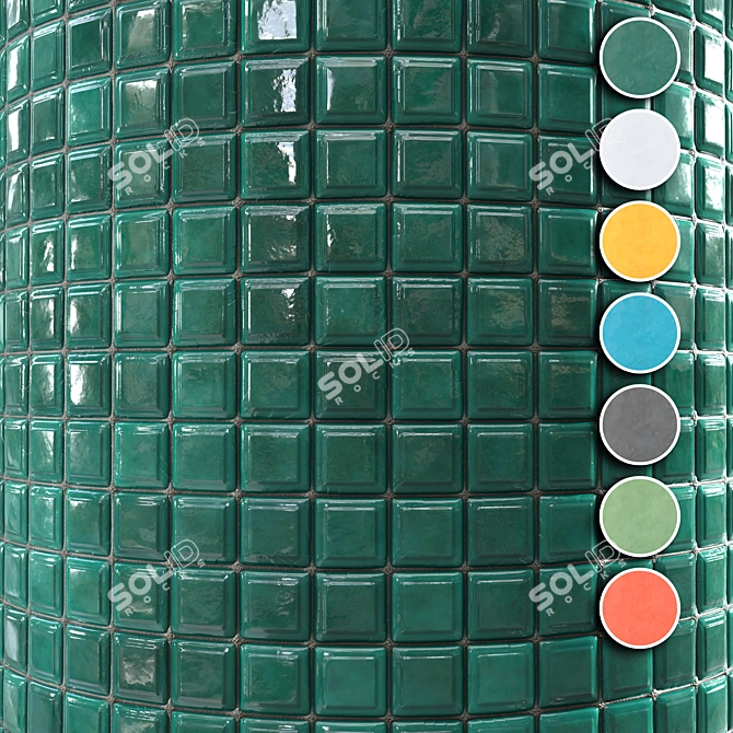 Seamless Kitchen Tile PBR Texture 3D Model - SolidRocks.net