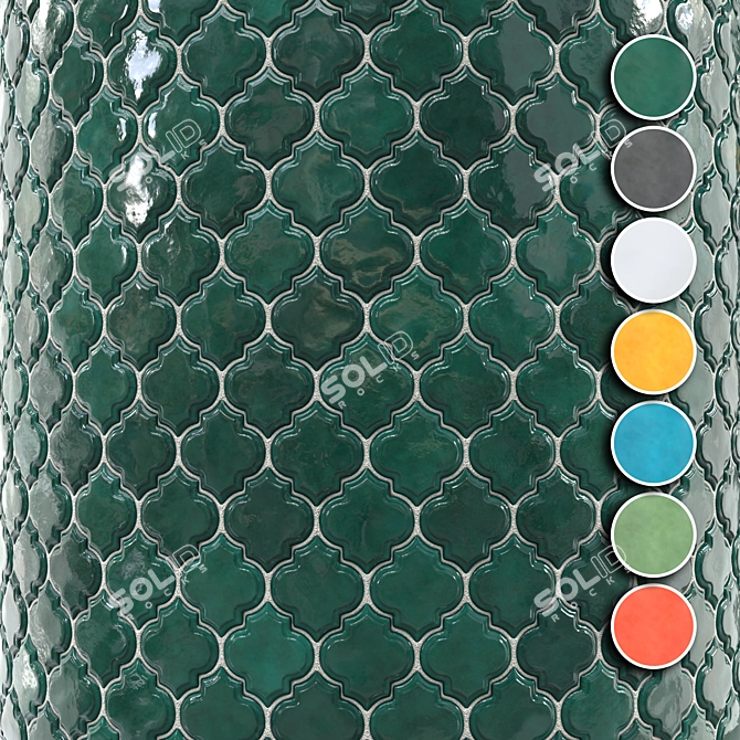 Seamless Kitchen Tile PBR Texture 3D Model - SolidRocks.net