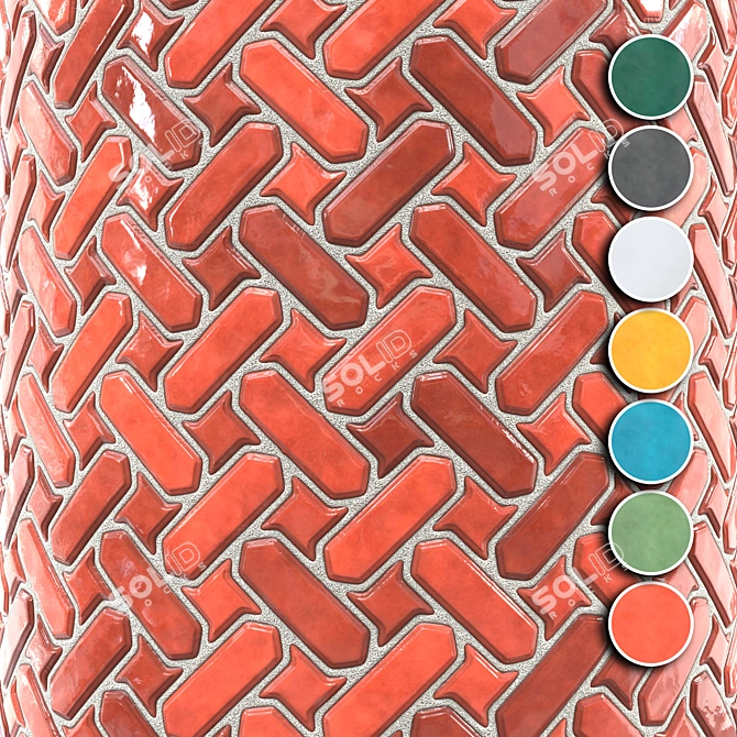 Seamless Kitchen Tile PBR Texture 3D Model - SolidRocks.net