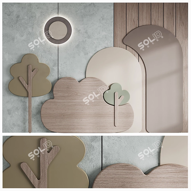 Smoothing Subdivision Wall Panel 3D Model - SolidRocks.net