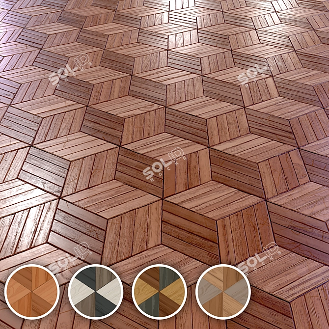 Wooden Parquet Tile Collection 4K 3D Model - SolidRocks.net