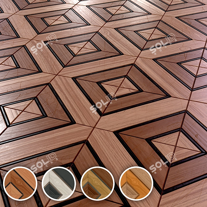Seamless Parquet Tile Texture Set 3D Model - SolidRocks.net